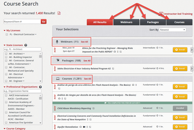 How to Search for Courses