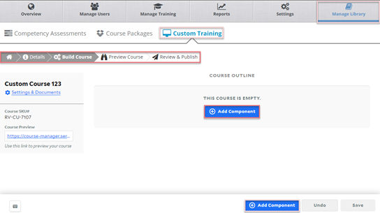 Adding A Custom Course