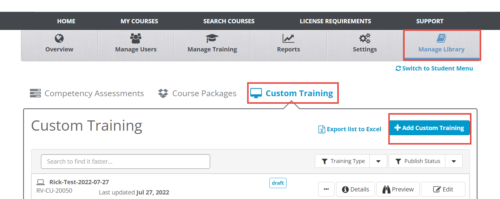 Adding A Custom Course