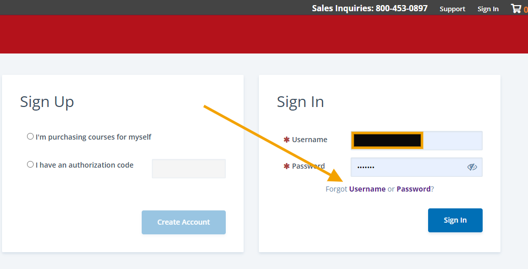 Forgot Username/Password?
